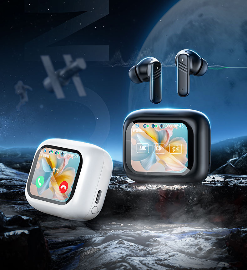 Full color touch screen ANC+ENC dual noise reduction Bluetooth ...